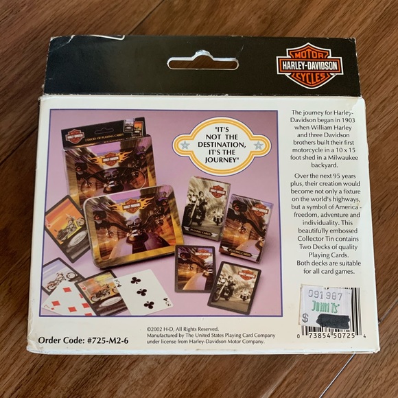 Harley-Davidson | Games | Harley Davidson Collectible Tin Playing Cards ...